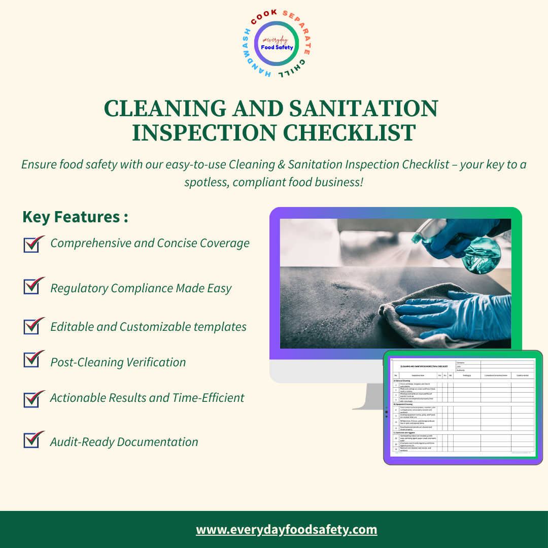 Cleaning and Sanitation Inspection Checklist