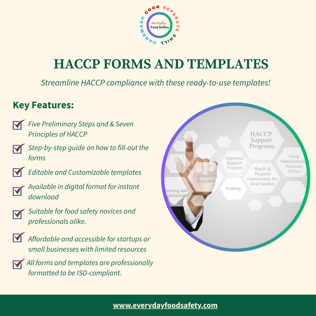 HACCP Plan Forms and Templates for Food Safety
